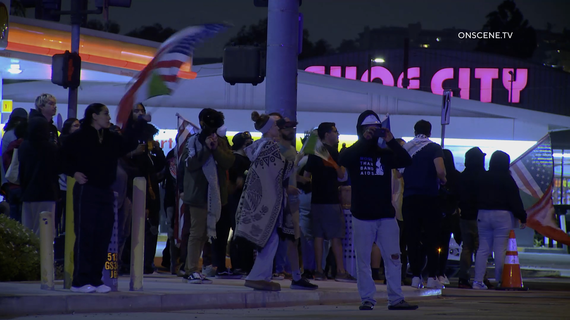Protestors Outside Hotels in Long Beach Where ICE Agents Were Staying ...