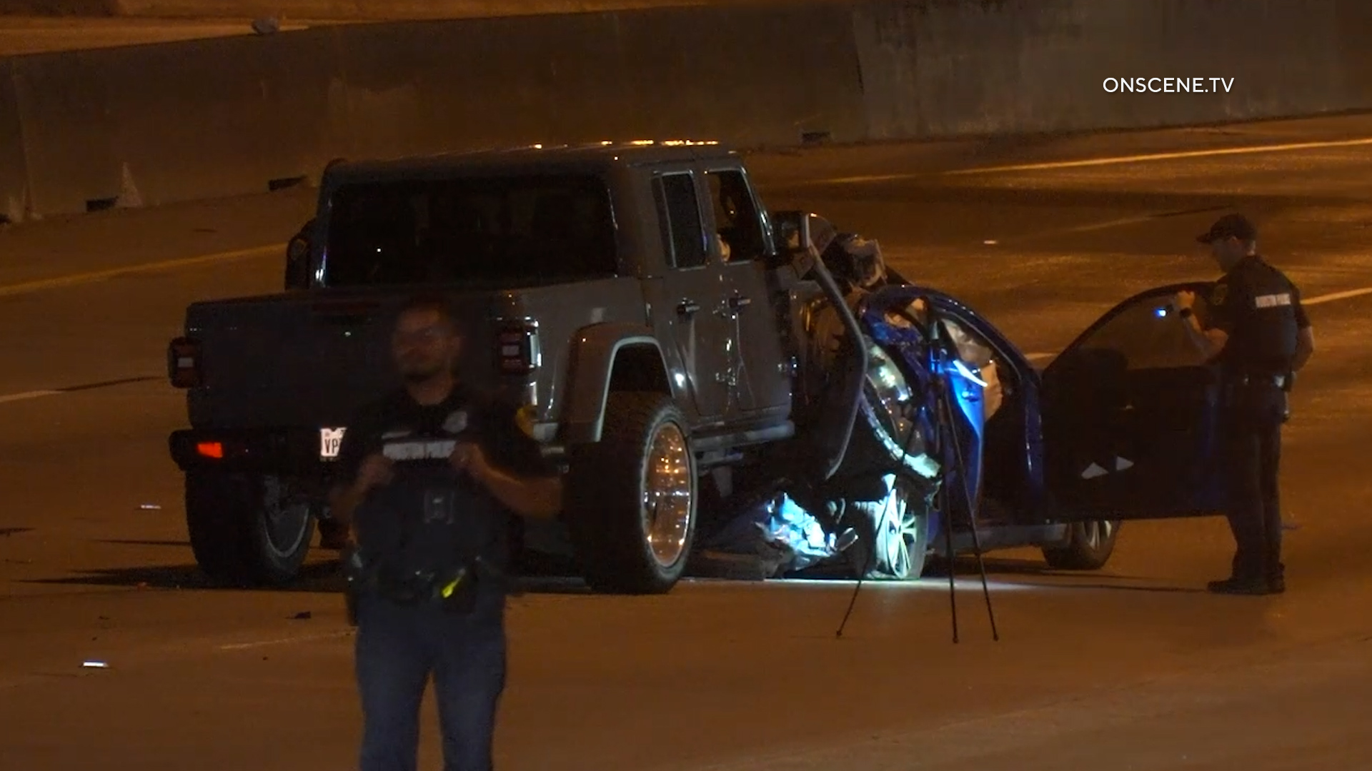 Fatal High Speed Crash Into Stranded Motorist, Houston, TX – ONSCENE.TV