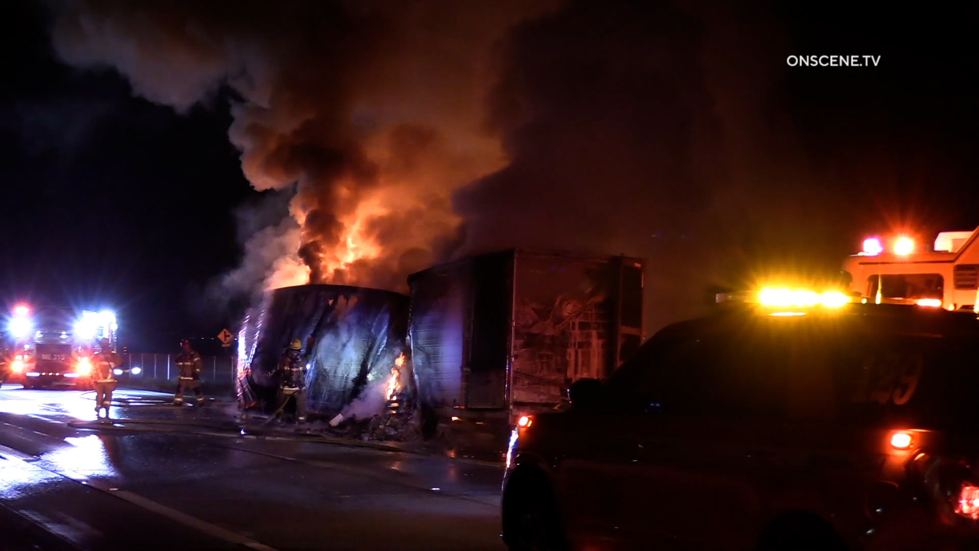 HESPERIA Semi Truck Fire Sig Alert – ONSCENE.TV